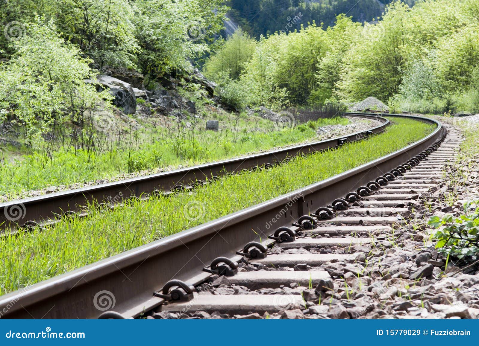 Mountain Train Tracks stock image. Image of mountain - 15779029