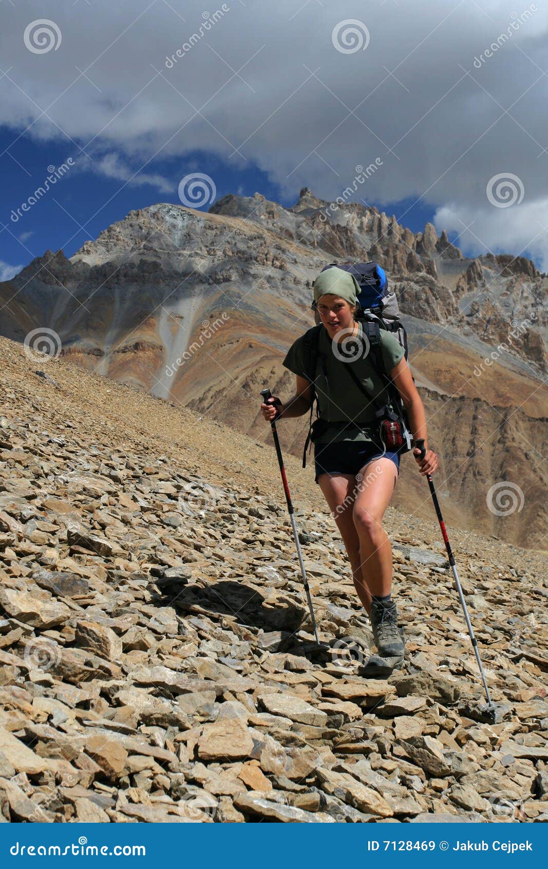 Mountain trekking stock image. Image of heavy, exacting - 7128469