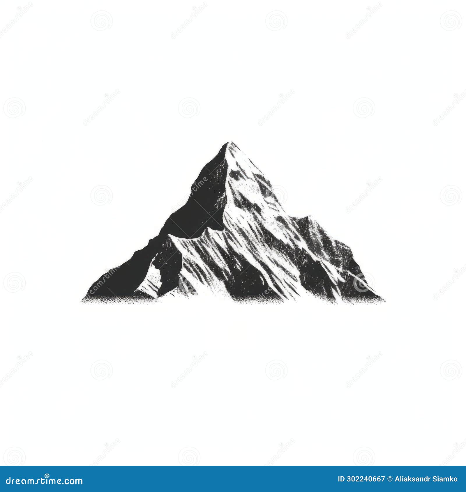 A mountain with a triangle stock illustration. Illustration of ...