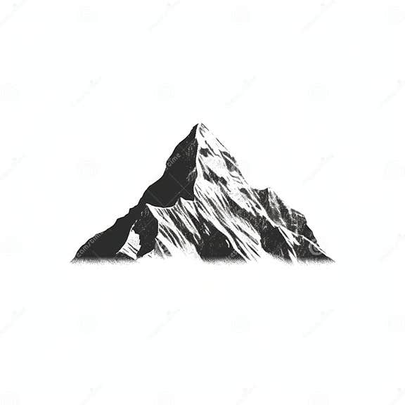 A mountain with a triangle stock illustration. Illustration of ...
