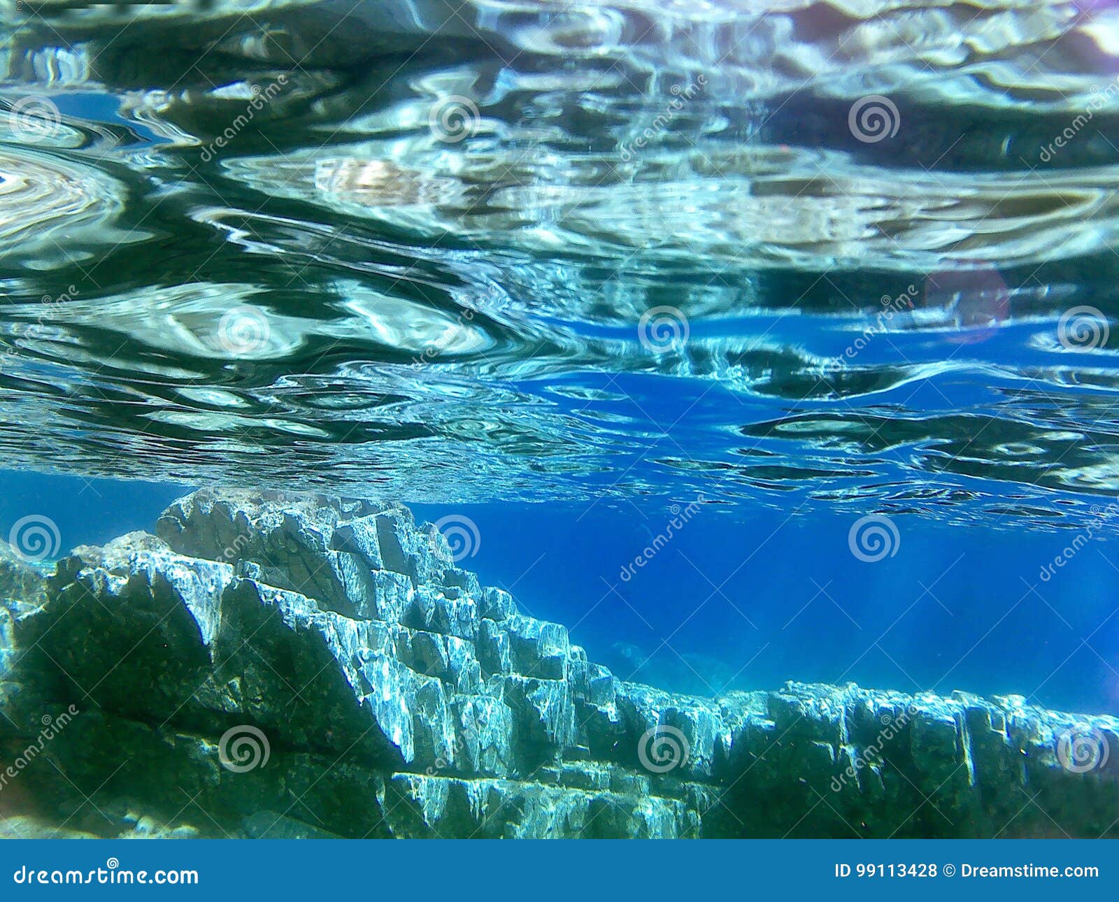 Mountain under the sea stock photo. Image of vacation - 99113428