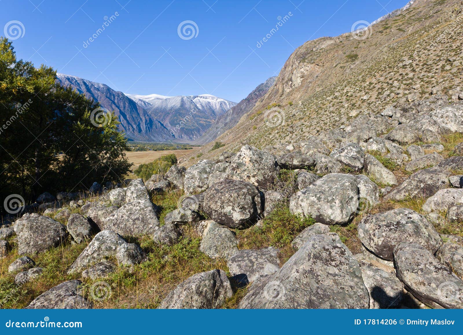 Mountain valley stock photo. Image of rocky, vibrant - 17814206