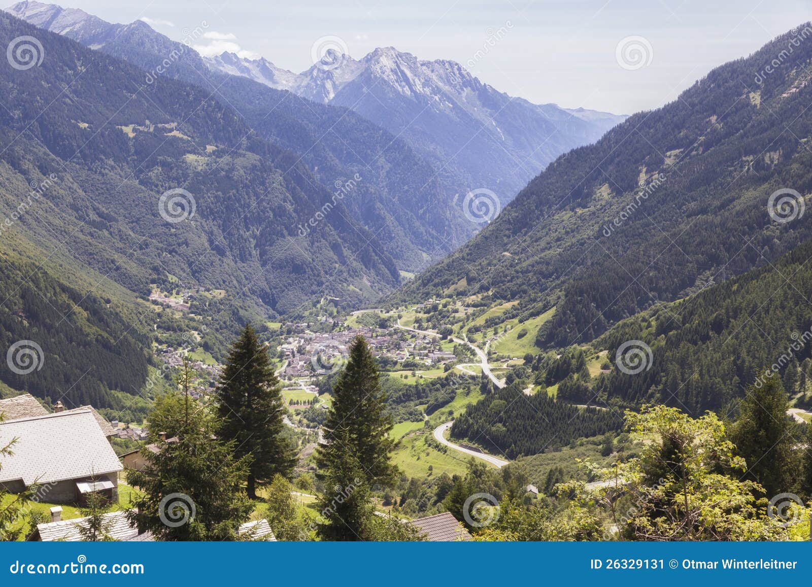 Mountain valley stock image. Image of alpine, bernardino - 26329131