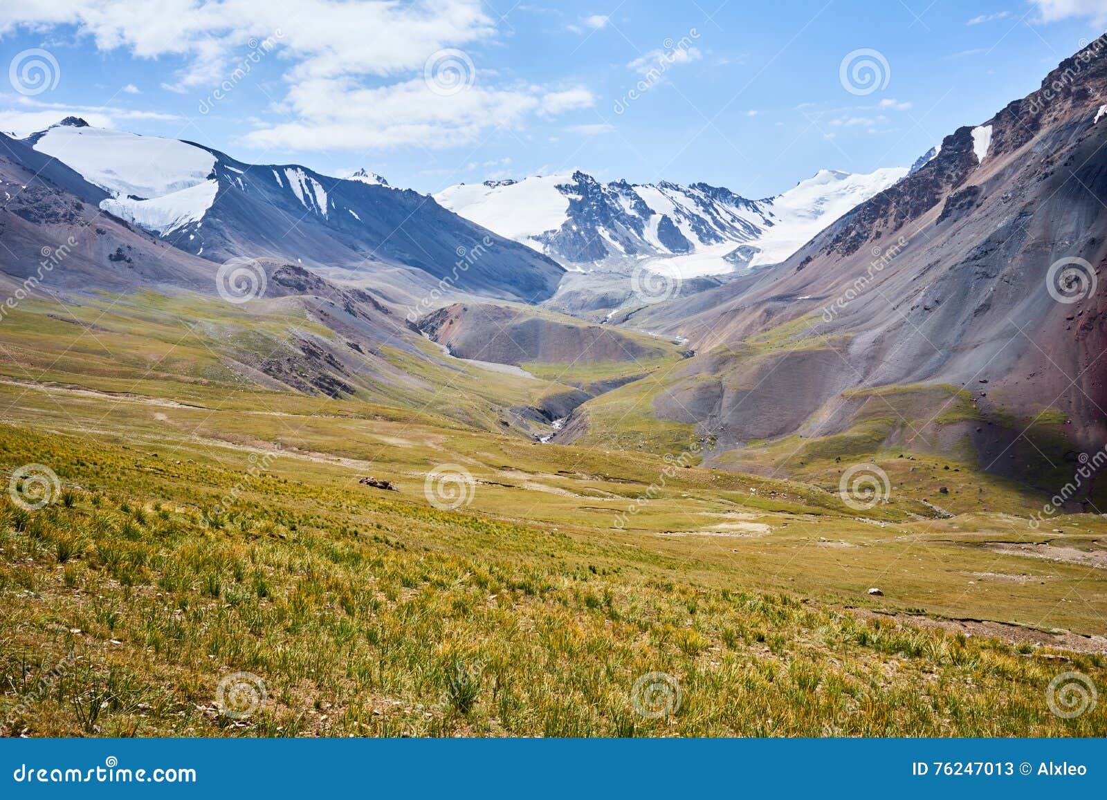 Mountain Valley in the Area of the Alai Range Stock Image - Image of ...