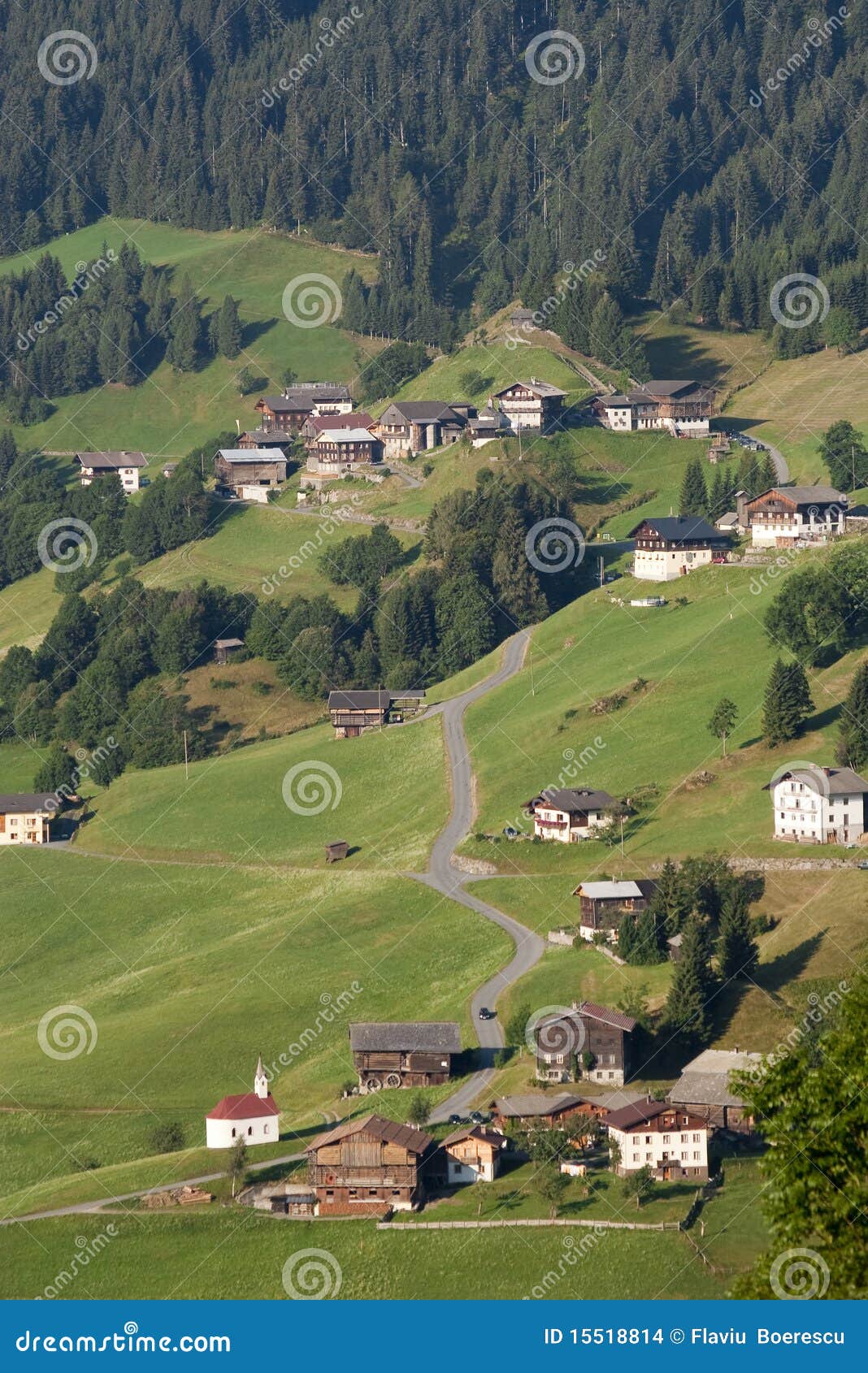Mountain Valley in Austrian Alps in Summer Stock Photo - Image of ...