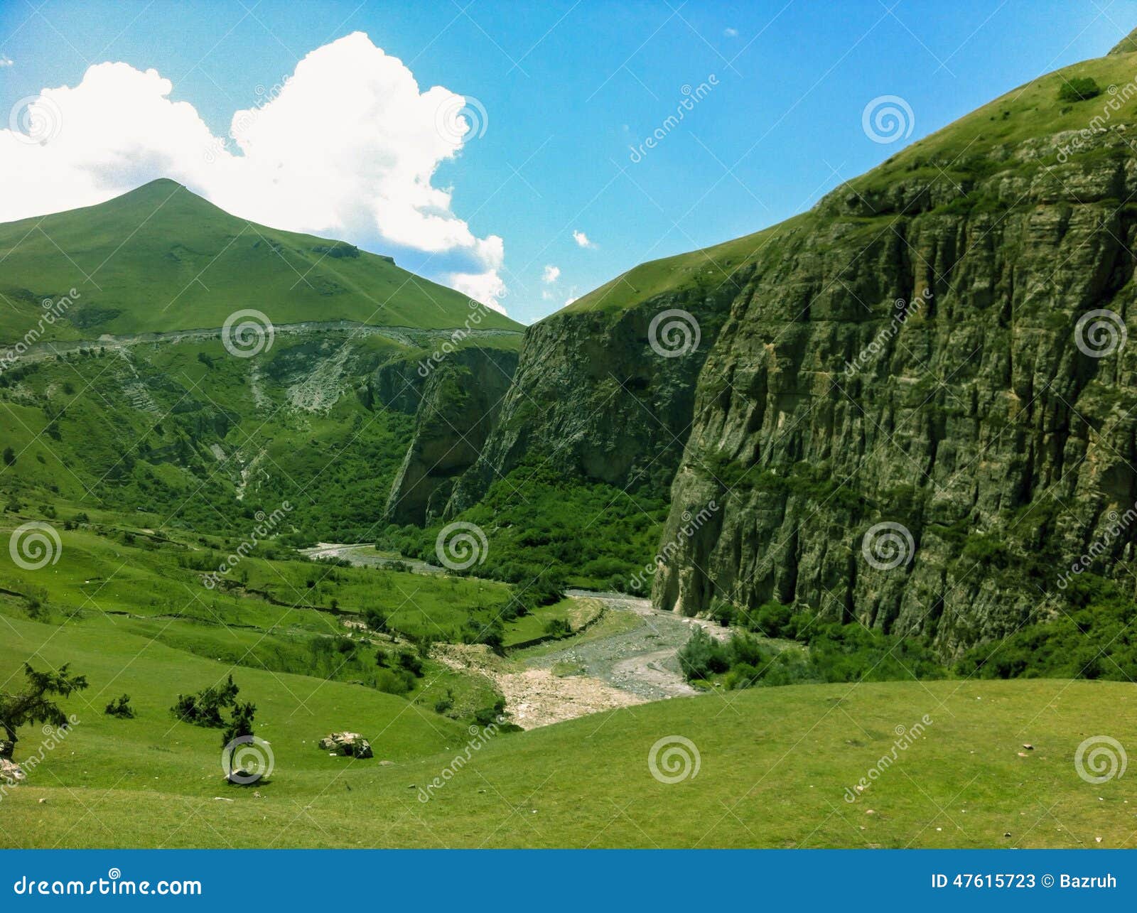 Mountain valley stock image. Image of azerbaijan, river - 47615723