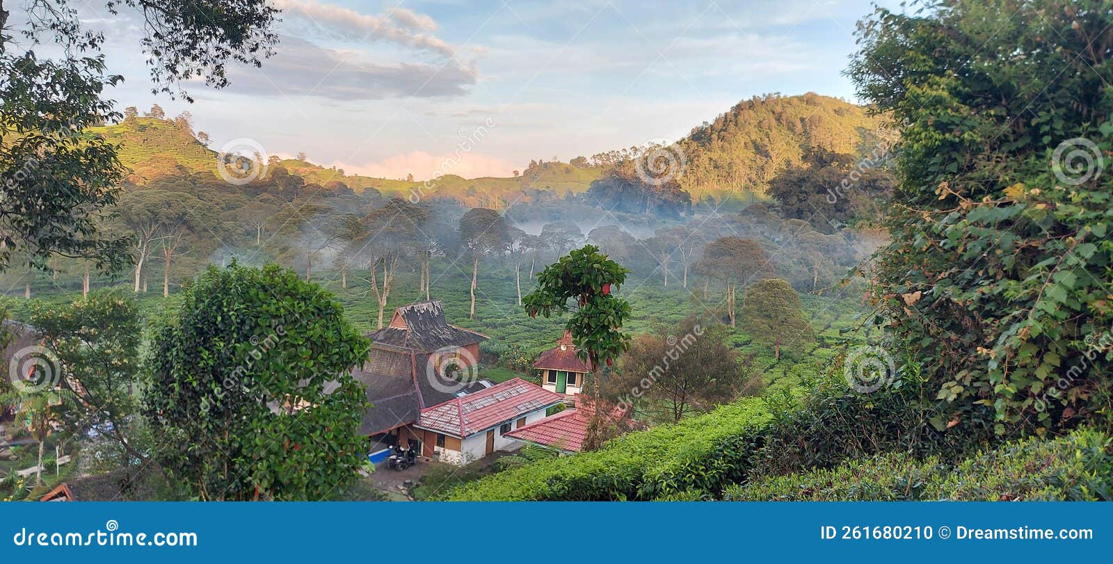 Mountain Valley in the City of Ciwidey Bandung, West Java Stock Photo ...