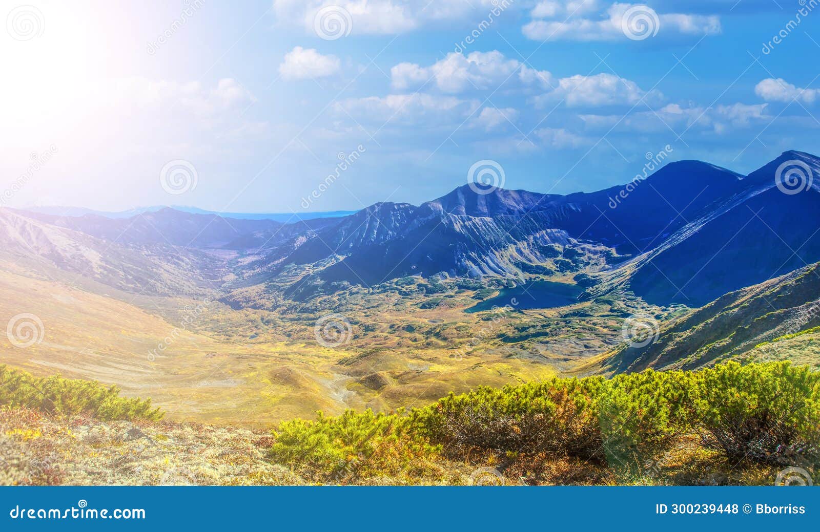 Mountain Valley in the Crater of an Extinct Volcano on Kamchatka ...
