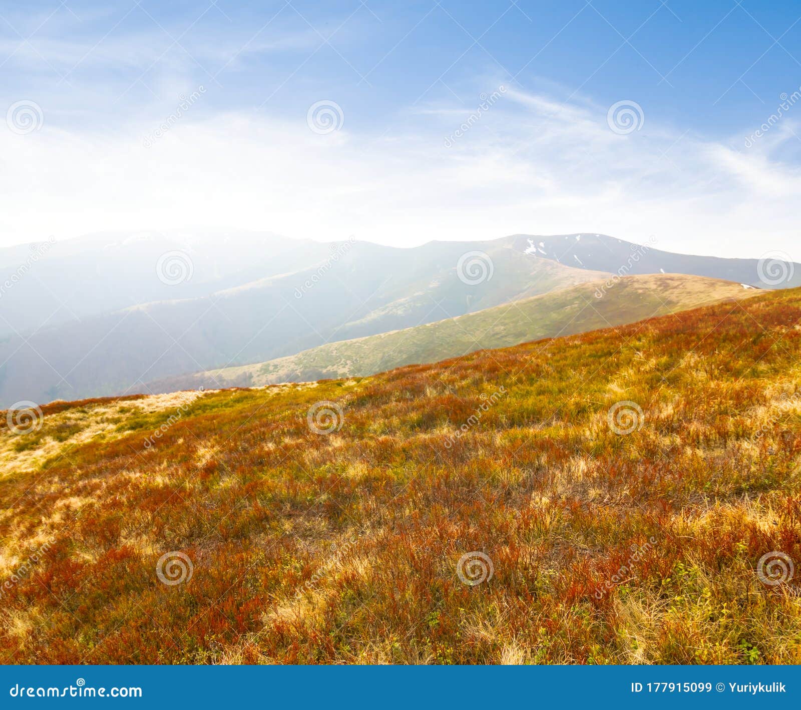 Mountain Valley in a Light of Sun Stock Image - Image of nature ...