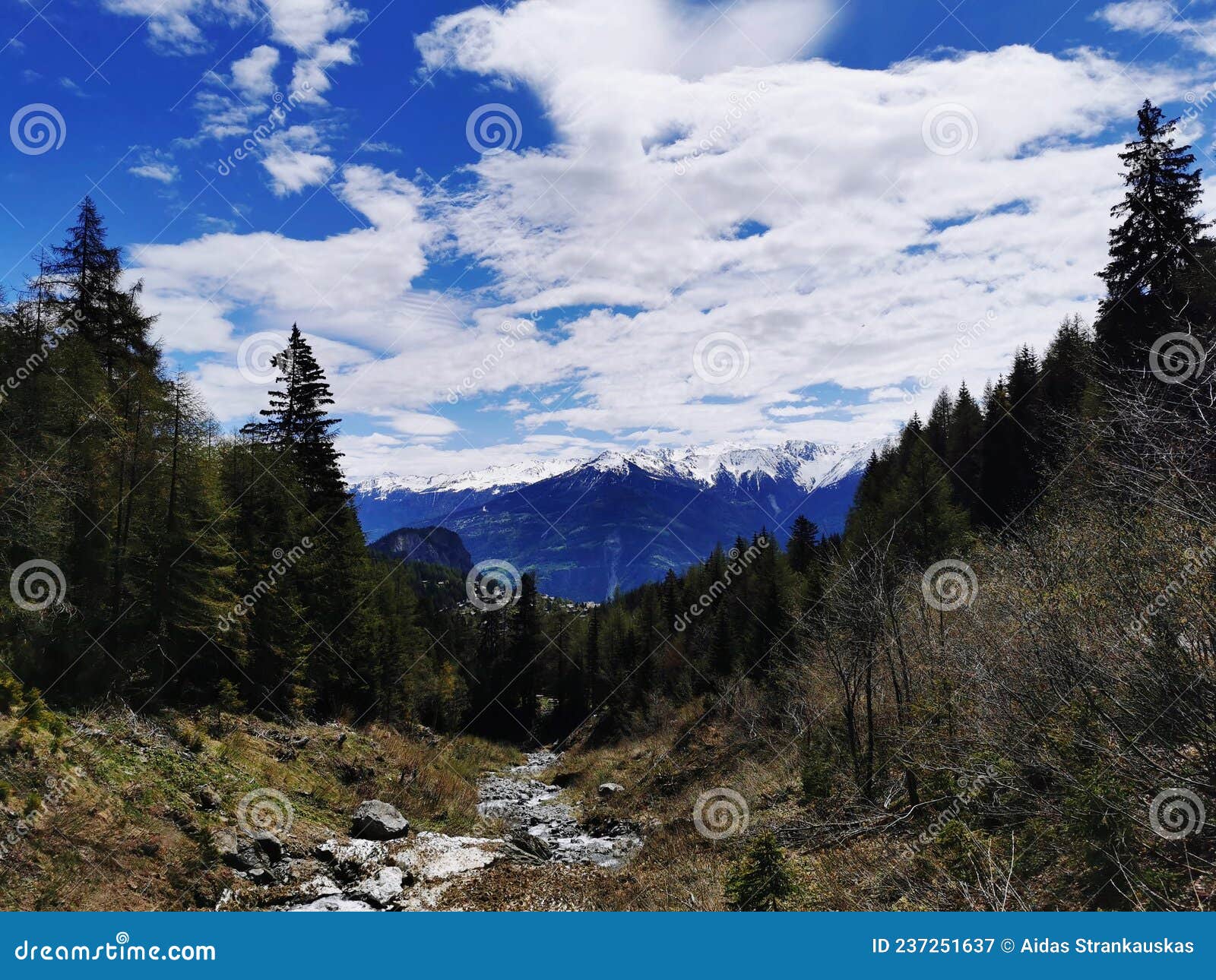 Mountain Valley with a River Stock Image - Image of walking, nature ...