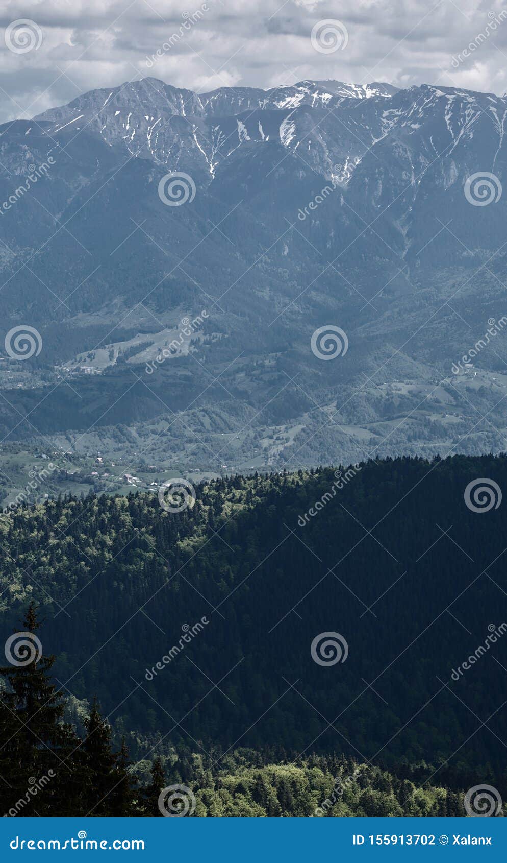Mountain Valley Seen from Above Stock Photo - Image of outside, leisure ...