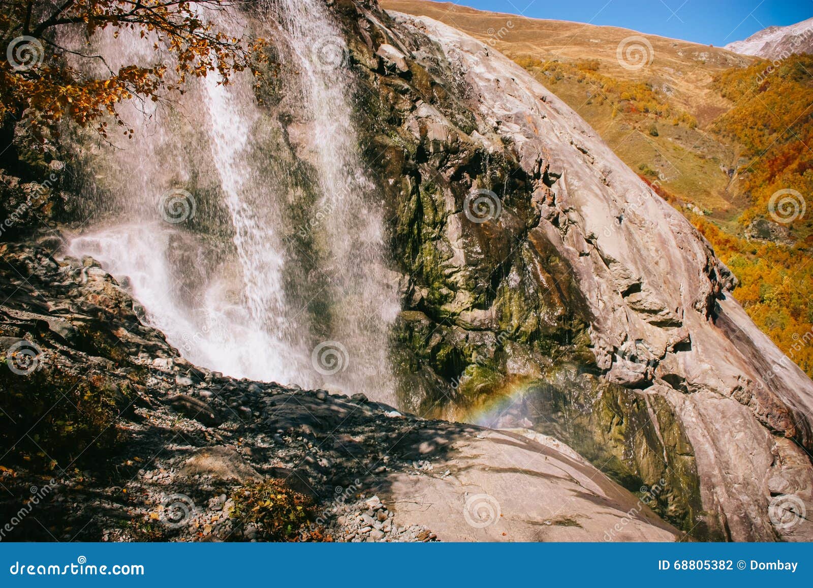 Mountain Valley, a Top View of the River Bed.landscape with a Mo Stock ...