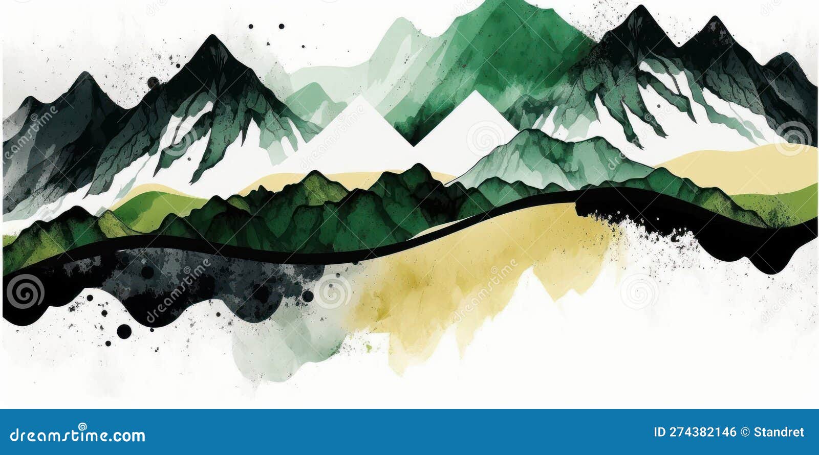 Mountain Vector Background. Beautiful Illustration Picture Stock ...