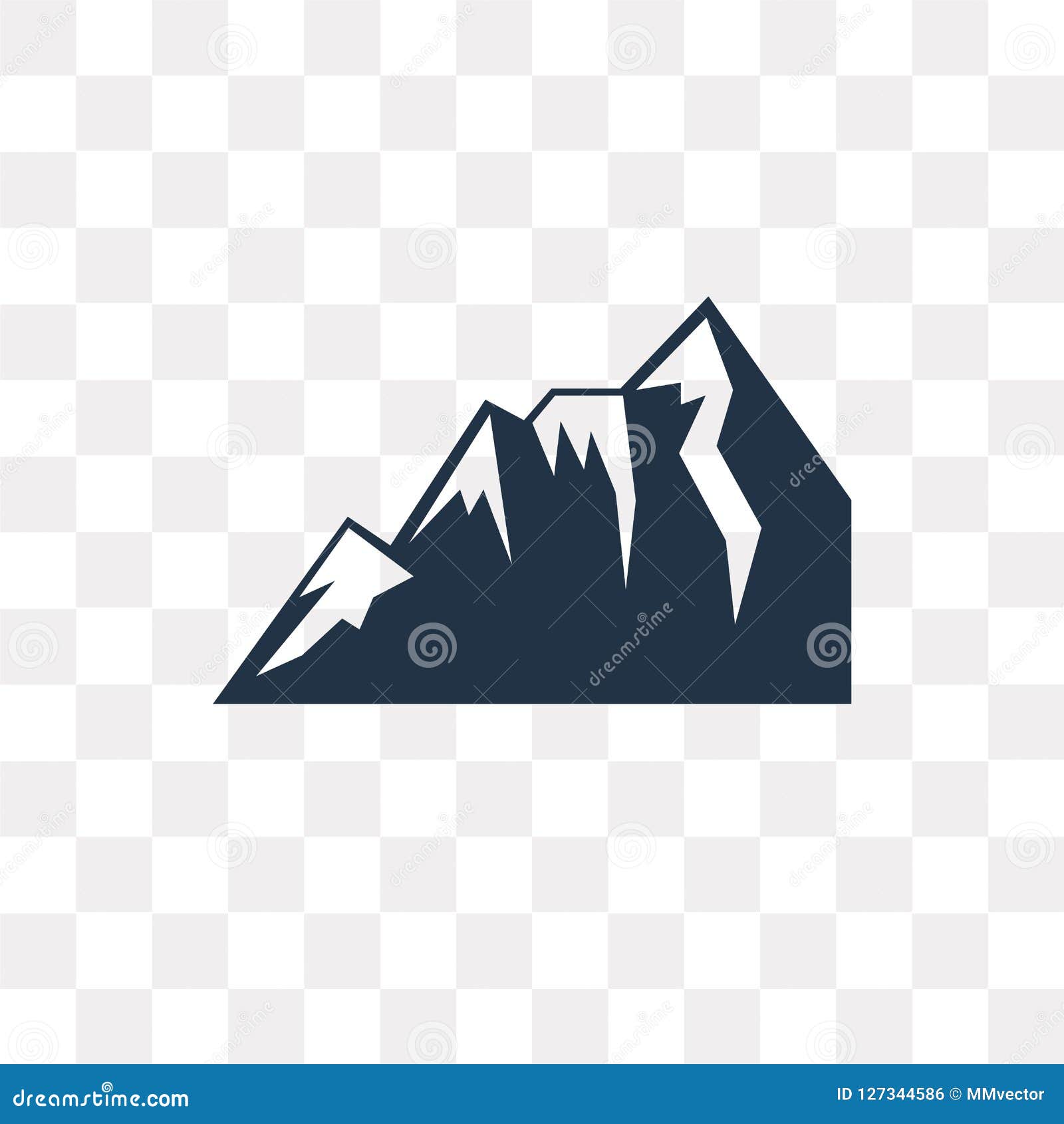 Mountain Vector Icon Isolated on Transparent Background, Mountain ...