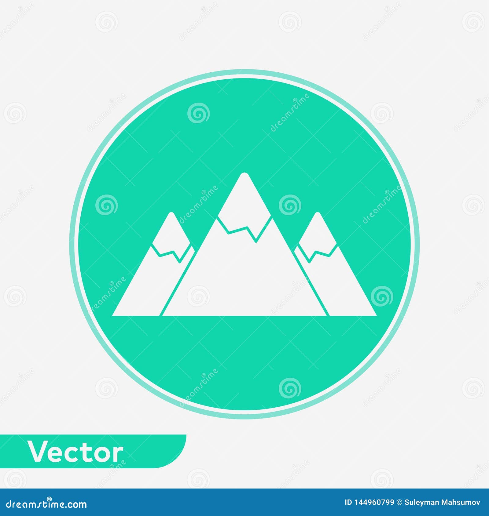 Mountain Vector Icon Sign Symbol Stock Vector - Illustration of icon ...