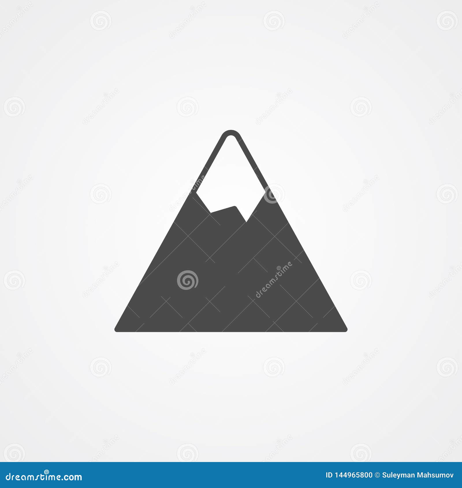 Mountain Vector Icon Sign Symbol Stock Vector - Illustration of ...