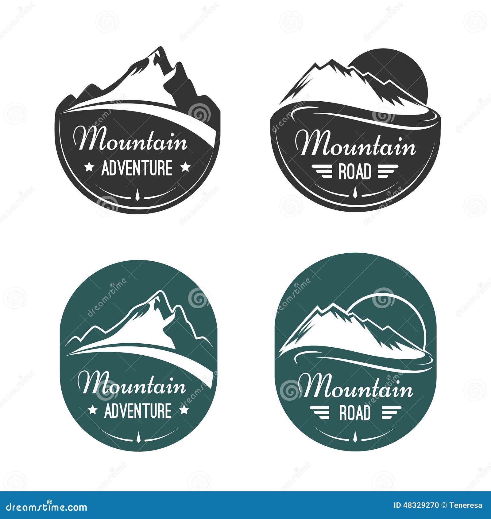 Mountain vector labels stock vector. Illustration of adventure - 48329270