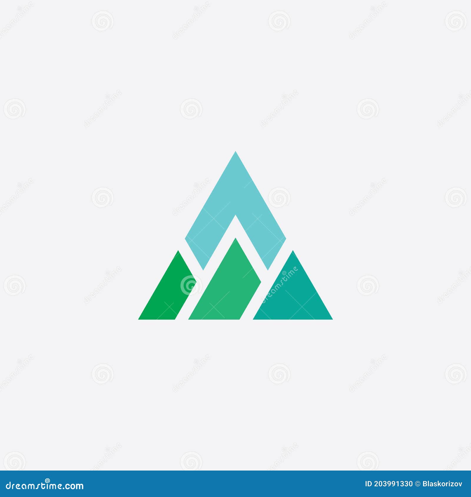 Mountain Vector Triangle Logo Icon Element Stock Vector - Illustration ...