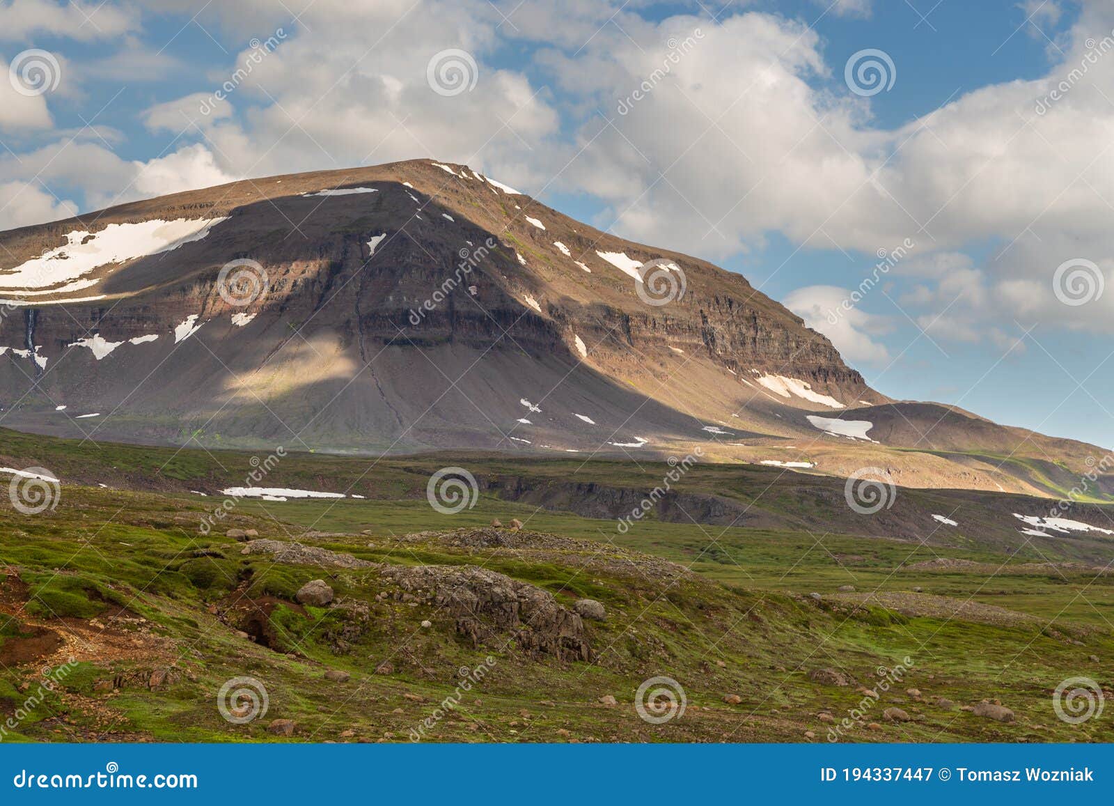 Mountain View in Austurland, East Iceland Stock Image - Image of ...