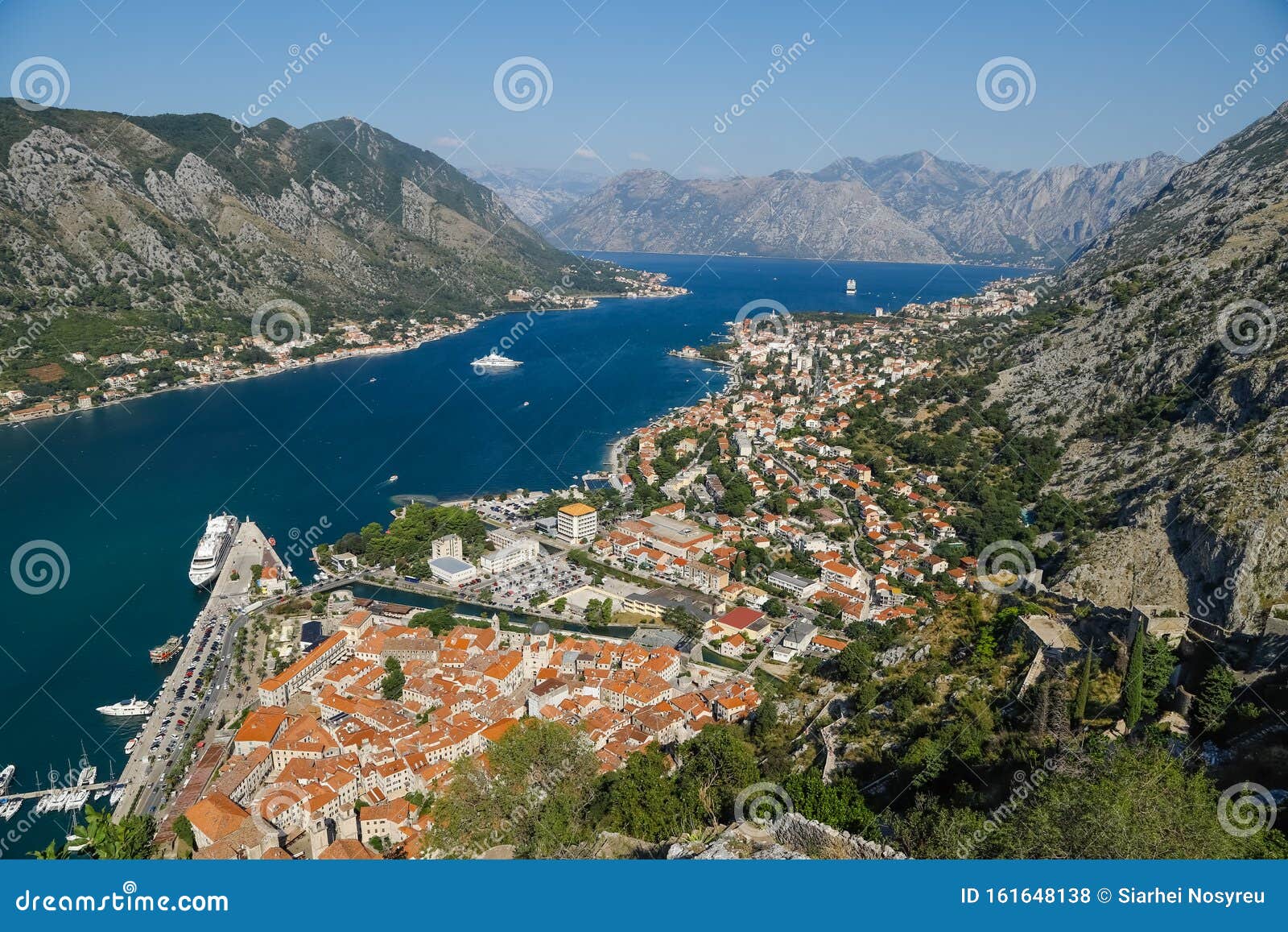 Mountain View of the Bay of Kotor, Kotor, Montenegro, September 2019 ...