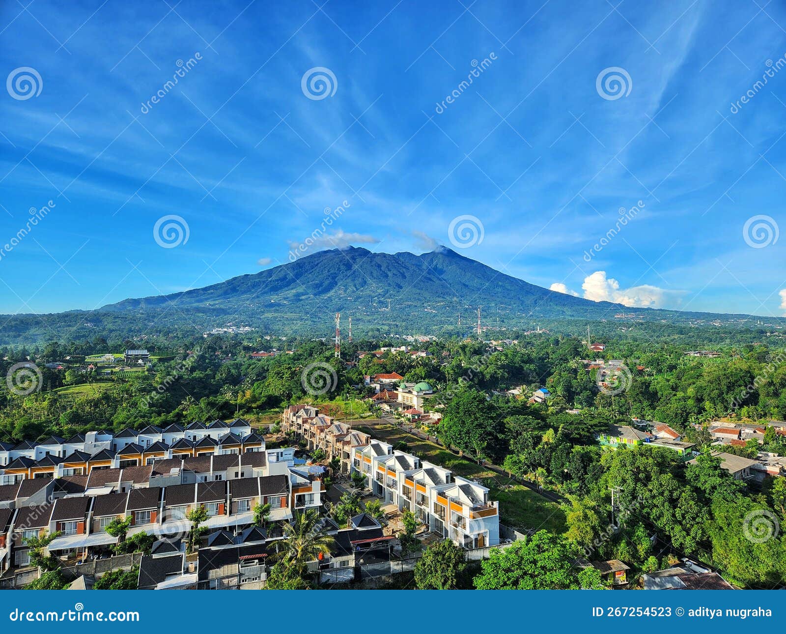 Mountain View at Bogor Morning. Landscape Stock Image - Image of bogor ...