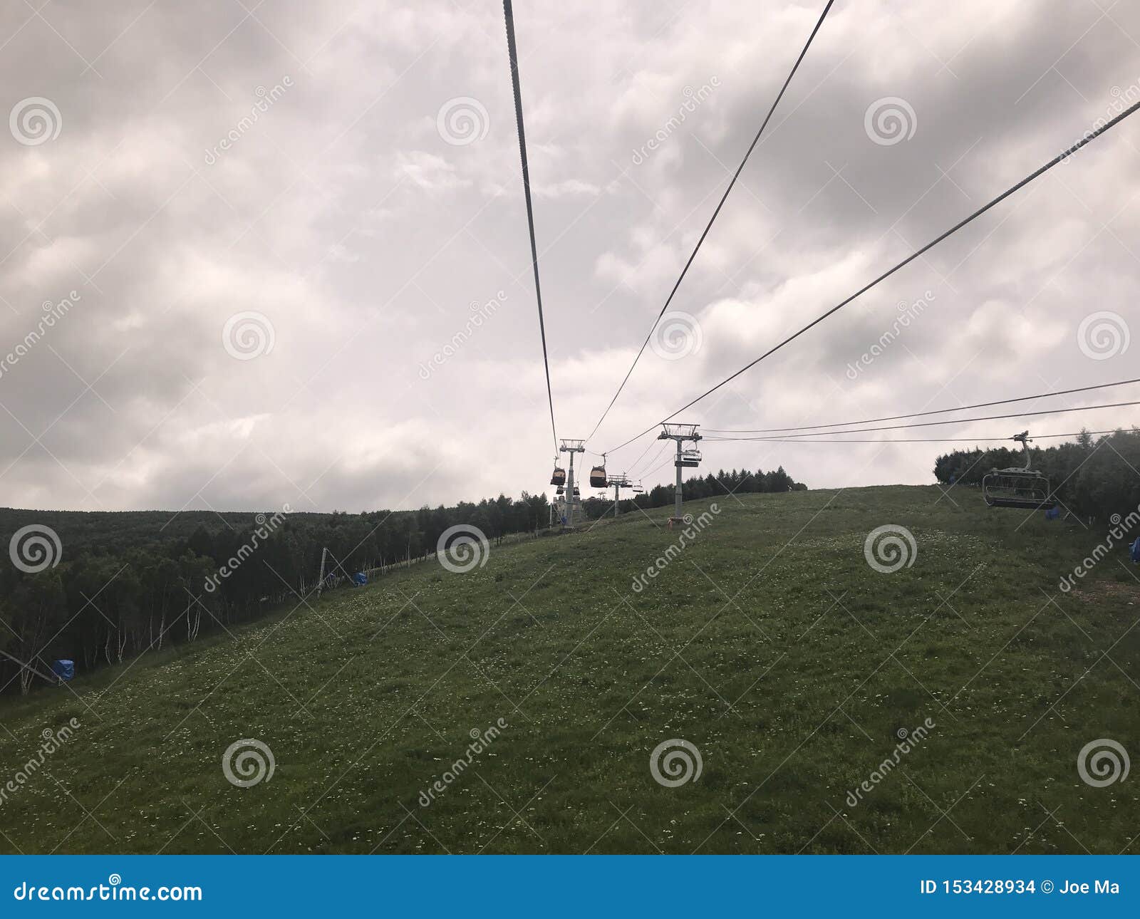 Mountain View with the Cable Car Tracks Stock Photo - Image of cable ...