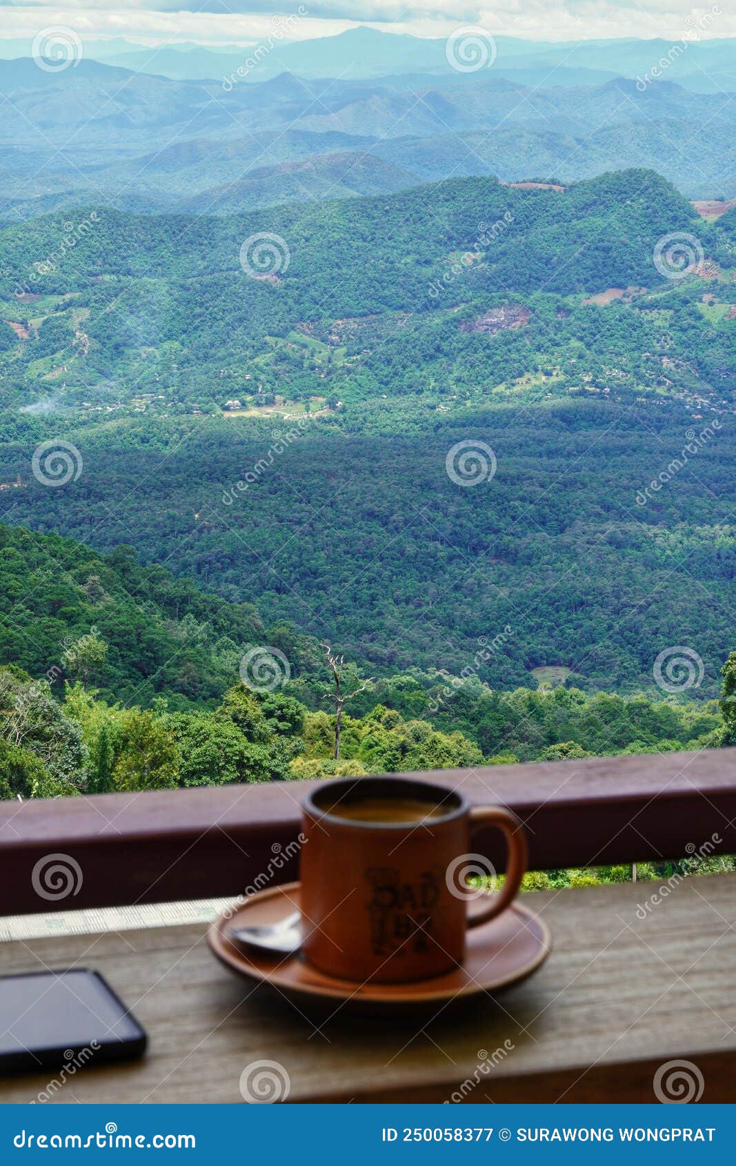 The Mountain View from the Coffee Shop. Editorial Photography - Image ...