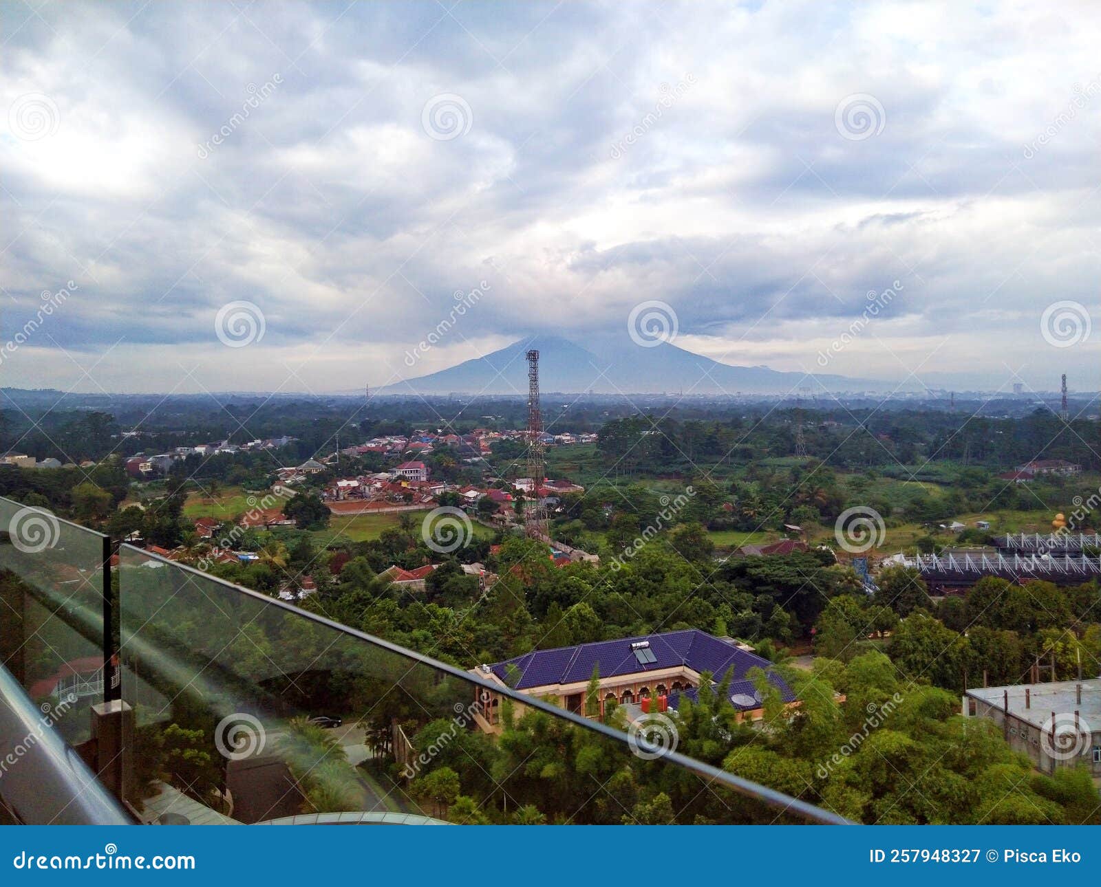 Mountain View from a Far Distance Stock Image - Image of town, suburb ...