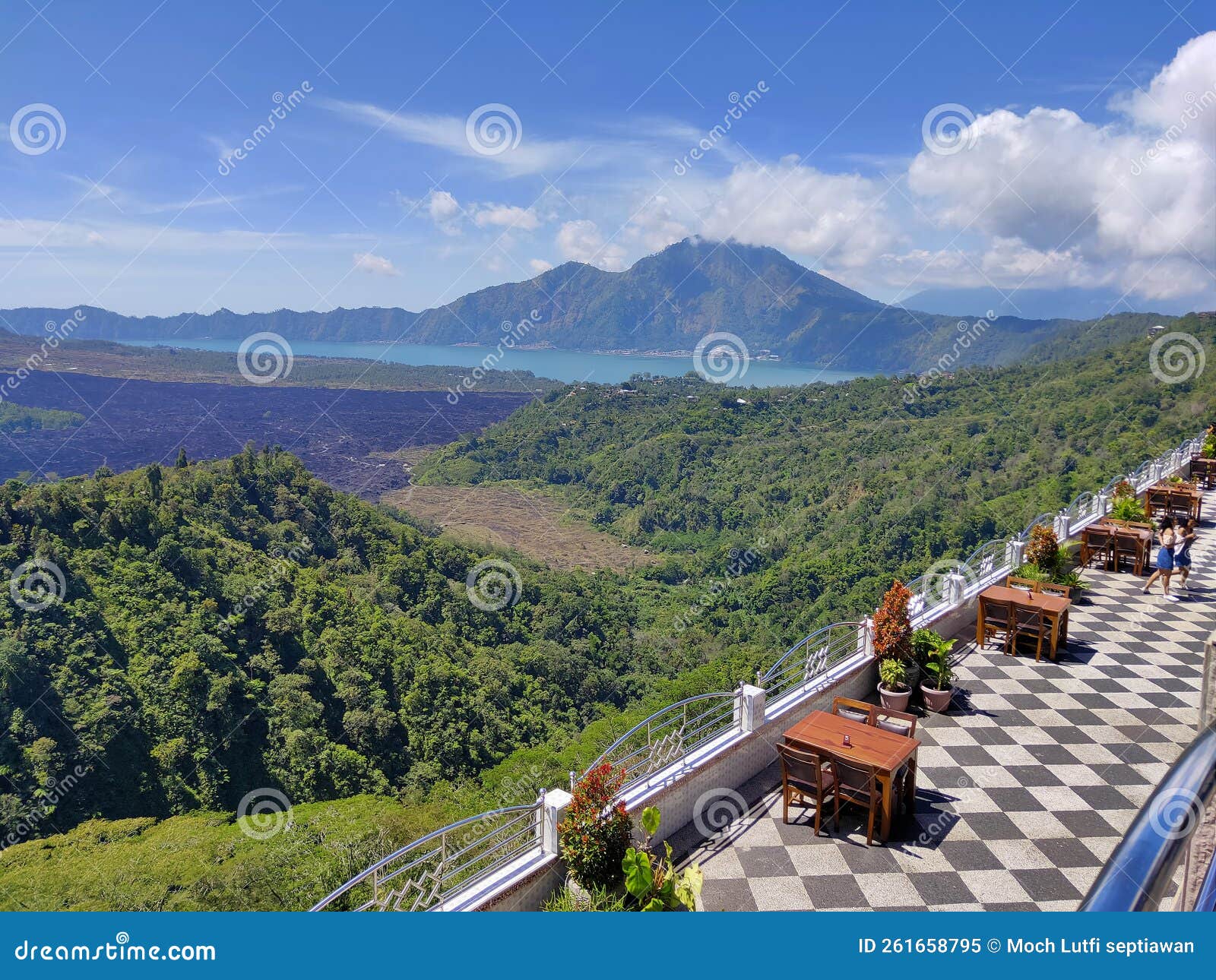 Mountain View in Kintamani Indonesia Stock Image - Image of town ...