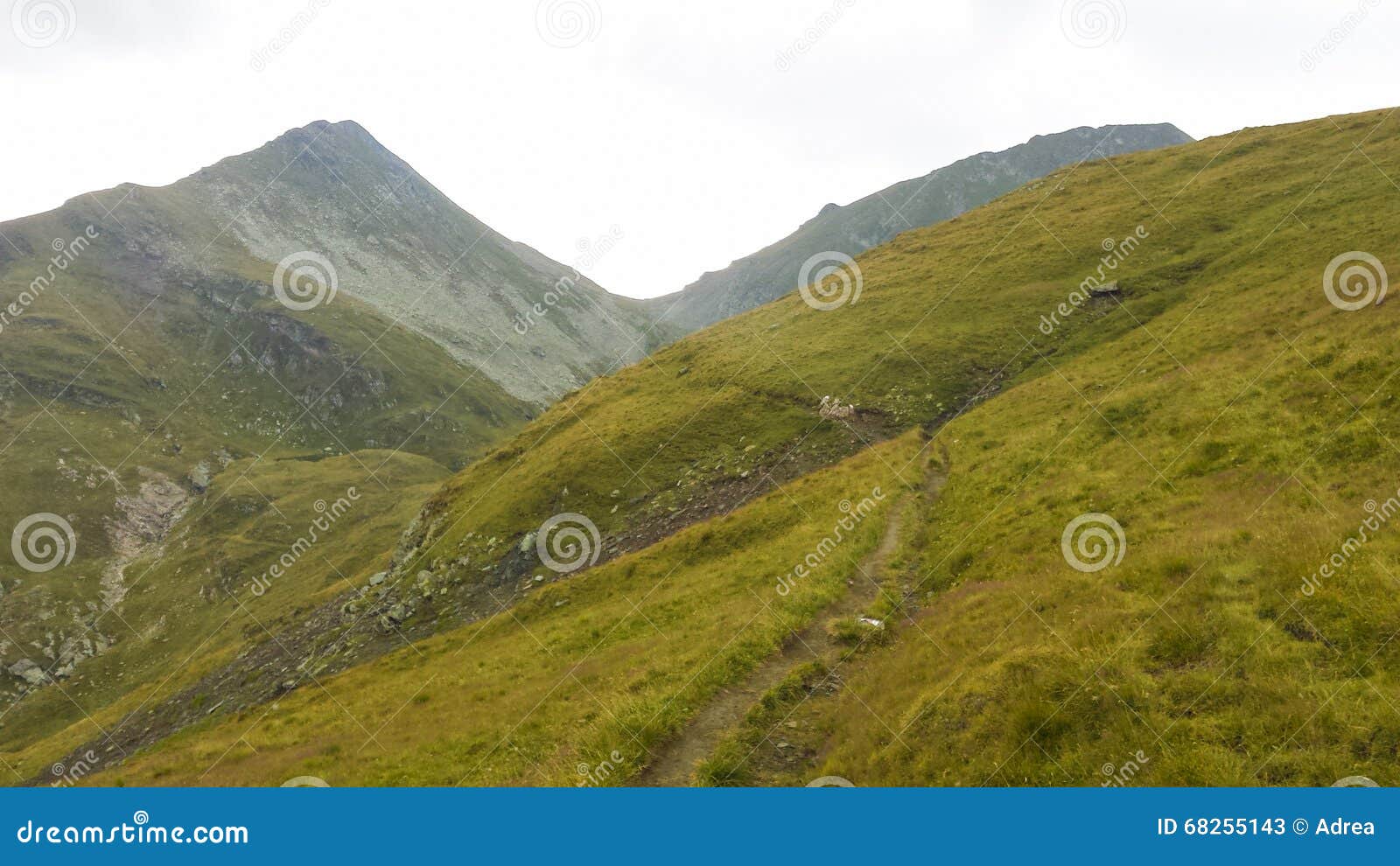Mountain Path Leading To Moldoveanu Peak Stock Image - Image of hike ...