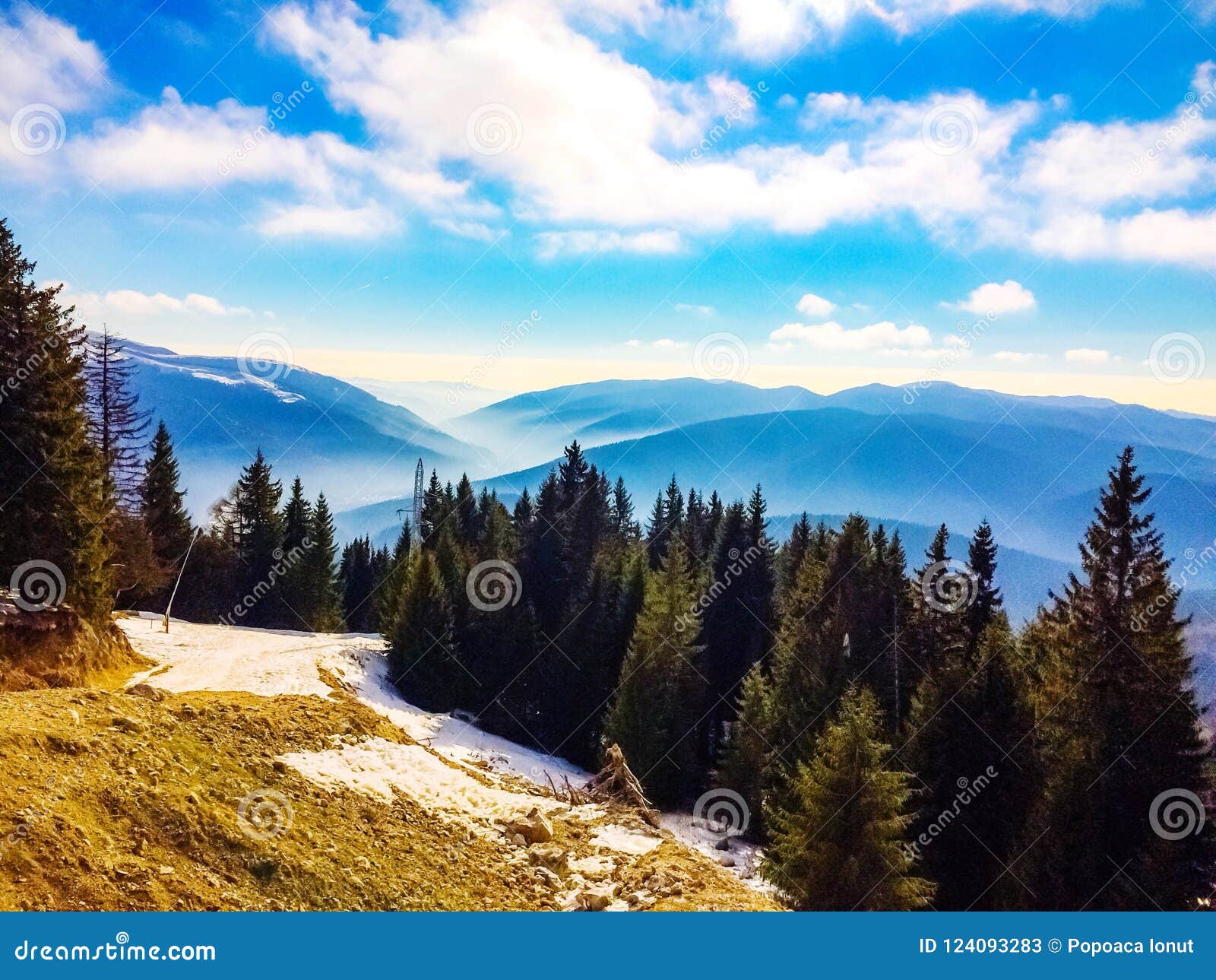 Mountain view stock image. Image of view, tree, montain - 124093283