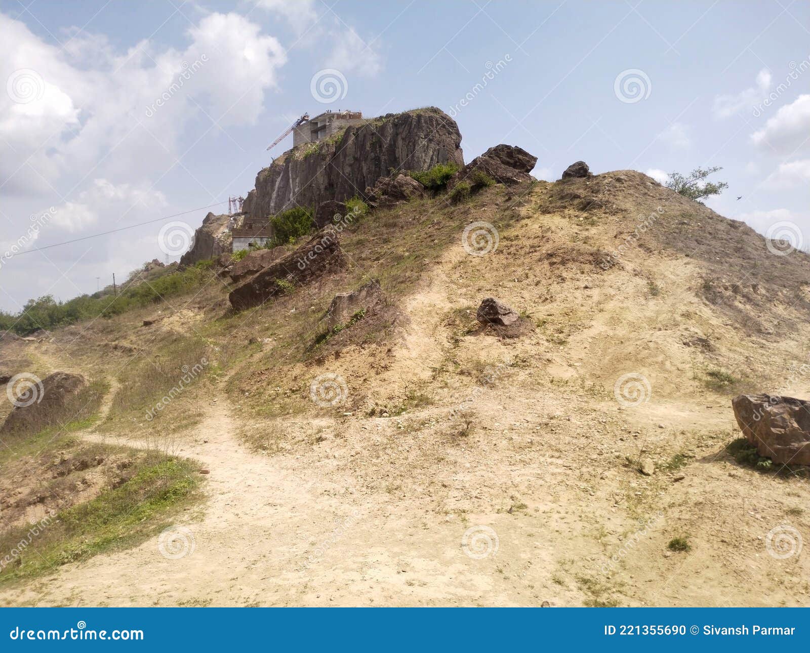 Mountain view Pavagadh stock photo. Image of hill, view - 221355690