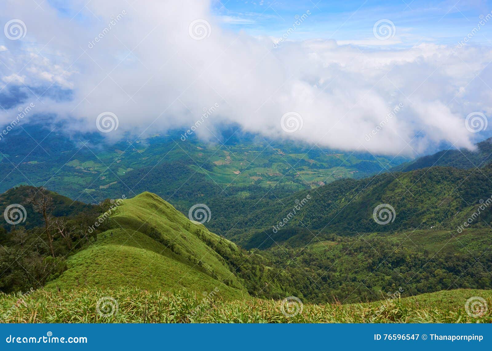 Mountain View Point and Beautiful Sky. Stock Image - Image of tropical ...