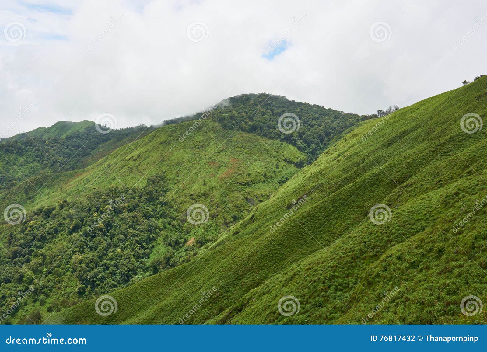 Mountain View Point and Cloudy Sky. Stock Photo - Image of scenic ...