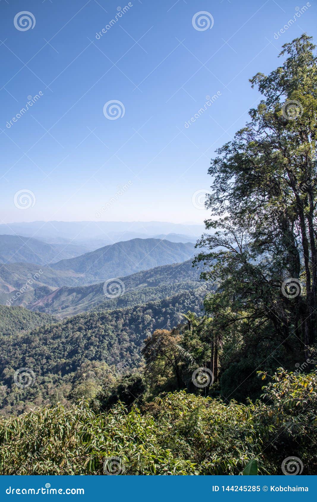 Mountain View at 1715 View Point in Nan Province Stock Image - Image of ...