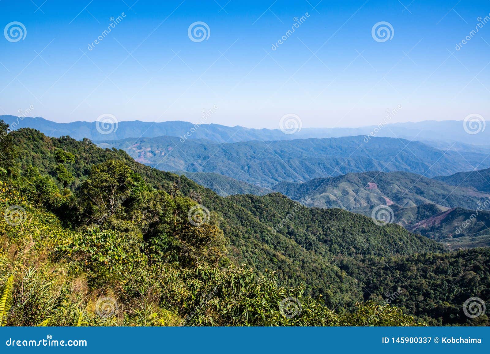Mountain View at 1715 View Point in Nan Province Stock Image - Image of ...