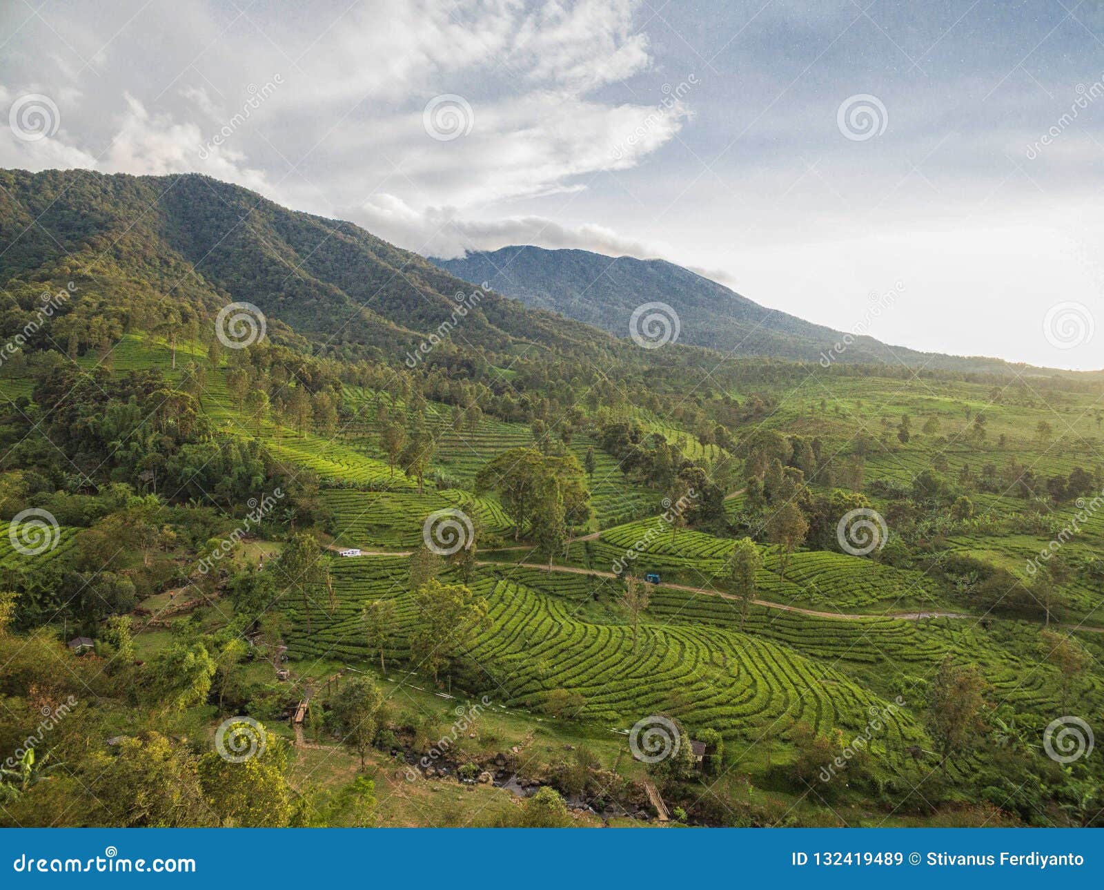 Mountain View, Puncak, Bogor. Indonesia Stock Image - Image of blue ...