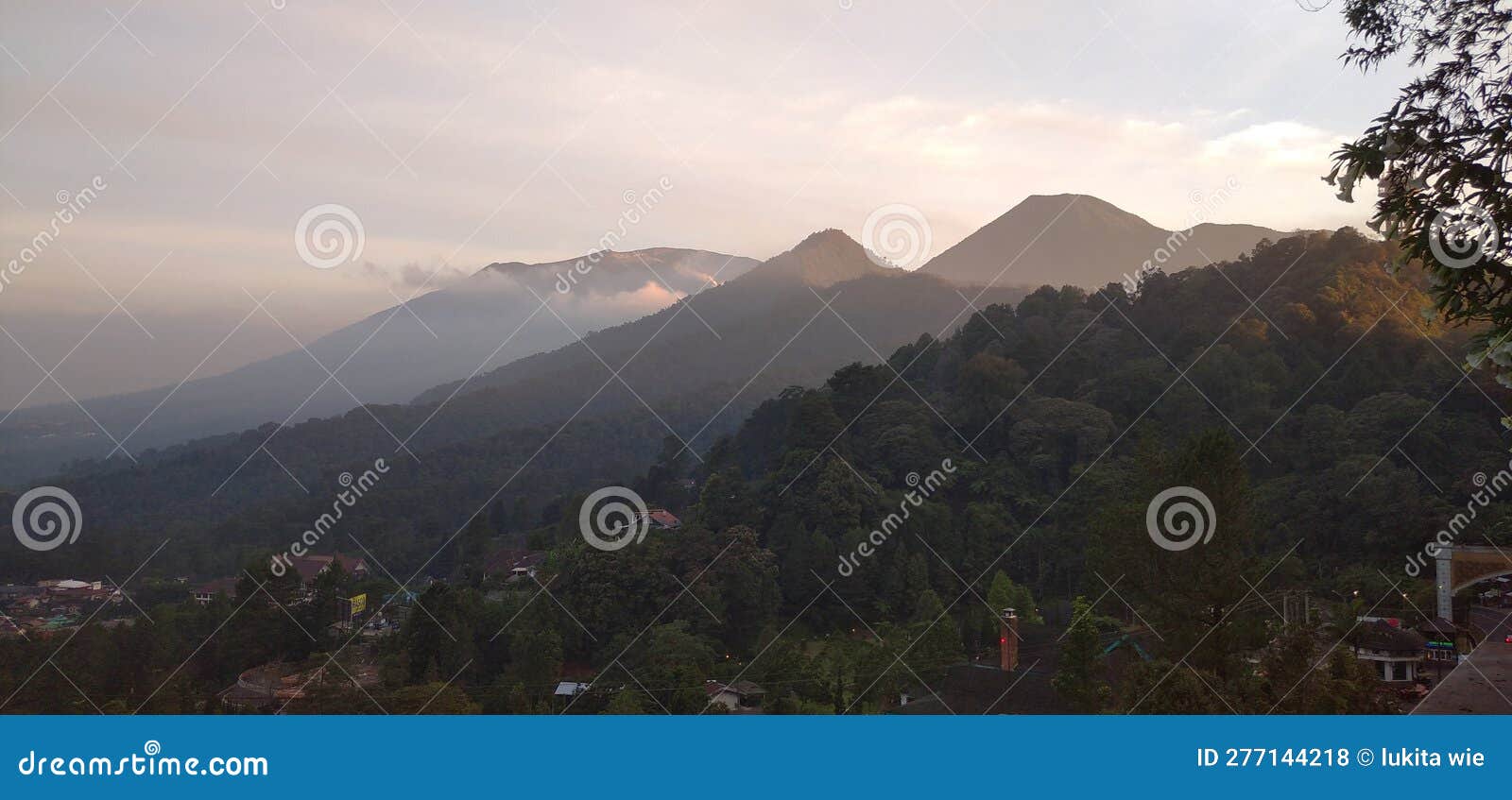 Mountain View in Puncak Pass Stock Photo - Image of cloud, valley ...