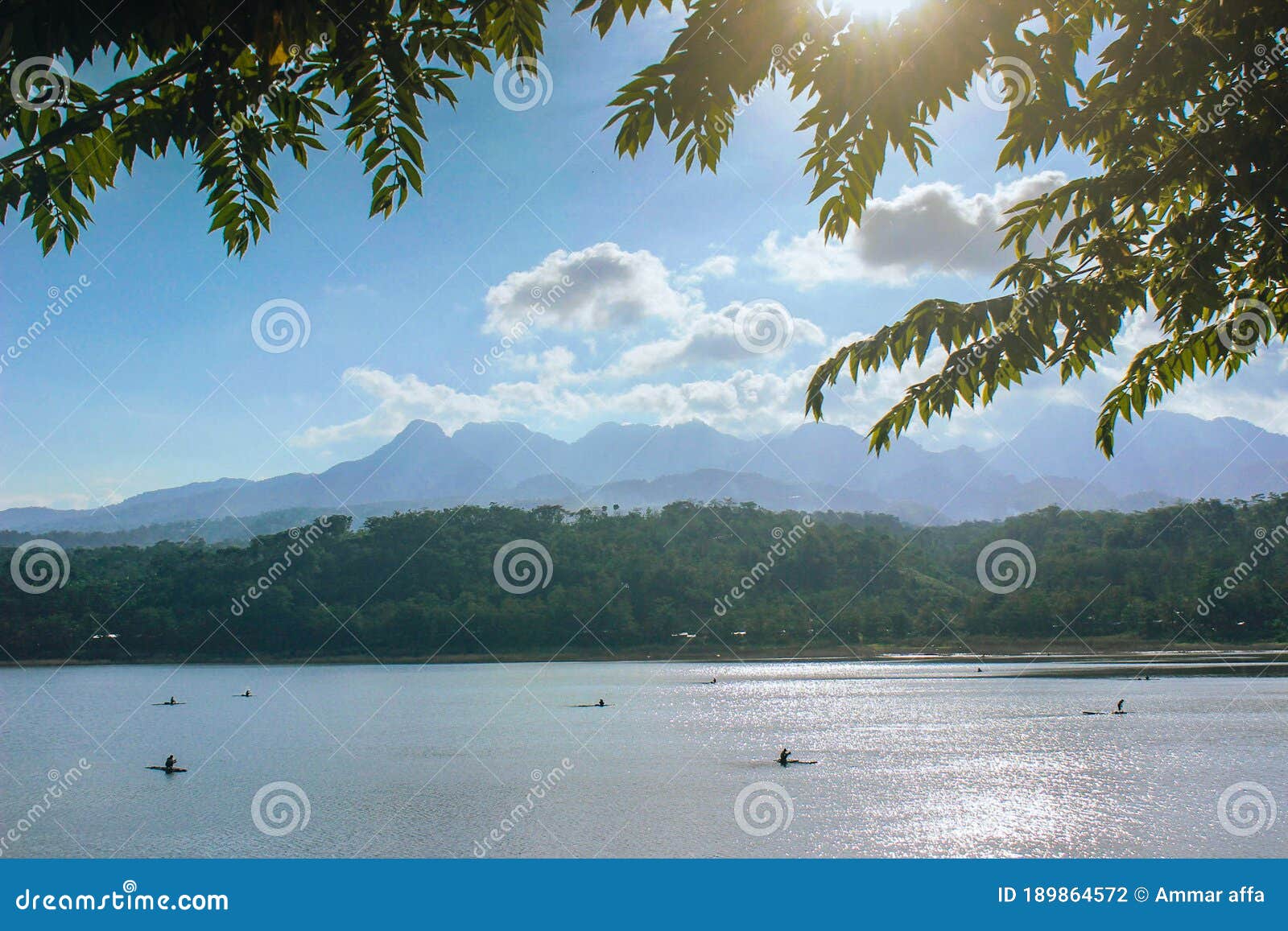 Mountain view and river stock photo. Image of reflection - 189864572
