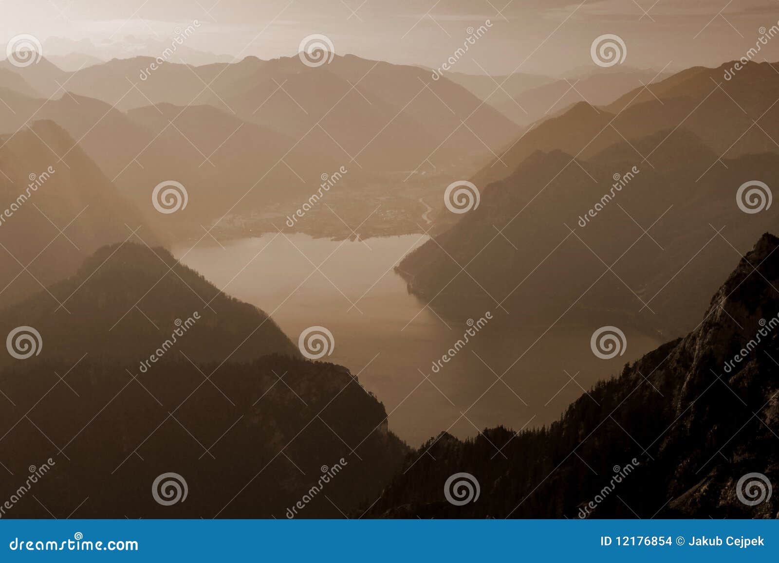 Mountain View, Sepia Toning Stock Photo - Image of europe, sepia: 12176854