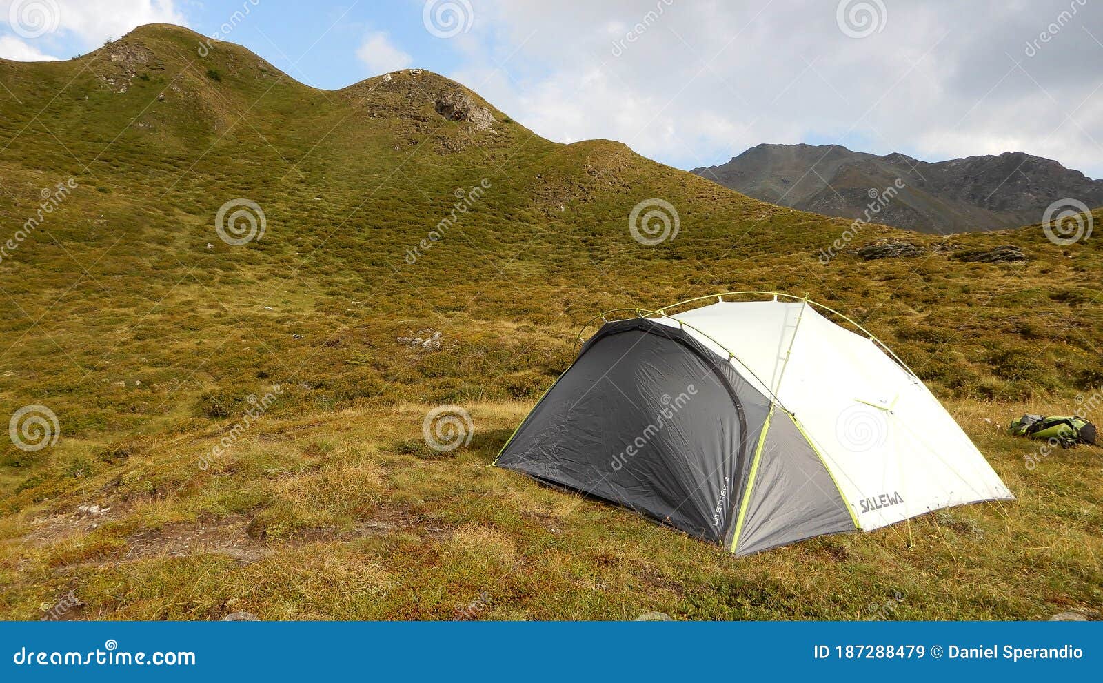 Mountain View with Small Camping Tent Editorial Stock Image - Image of ...