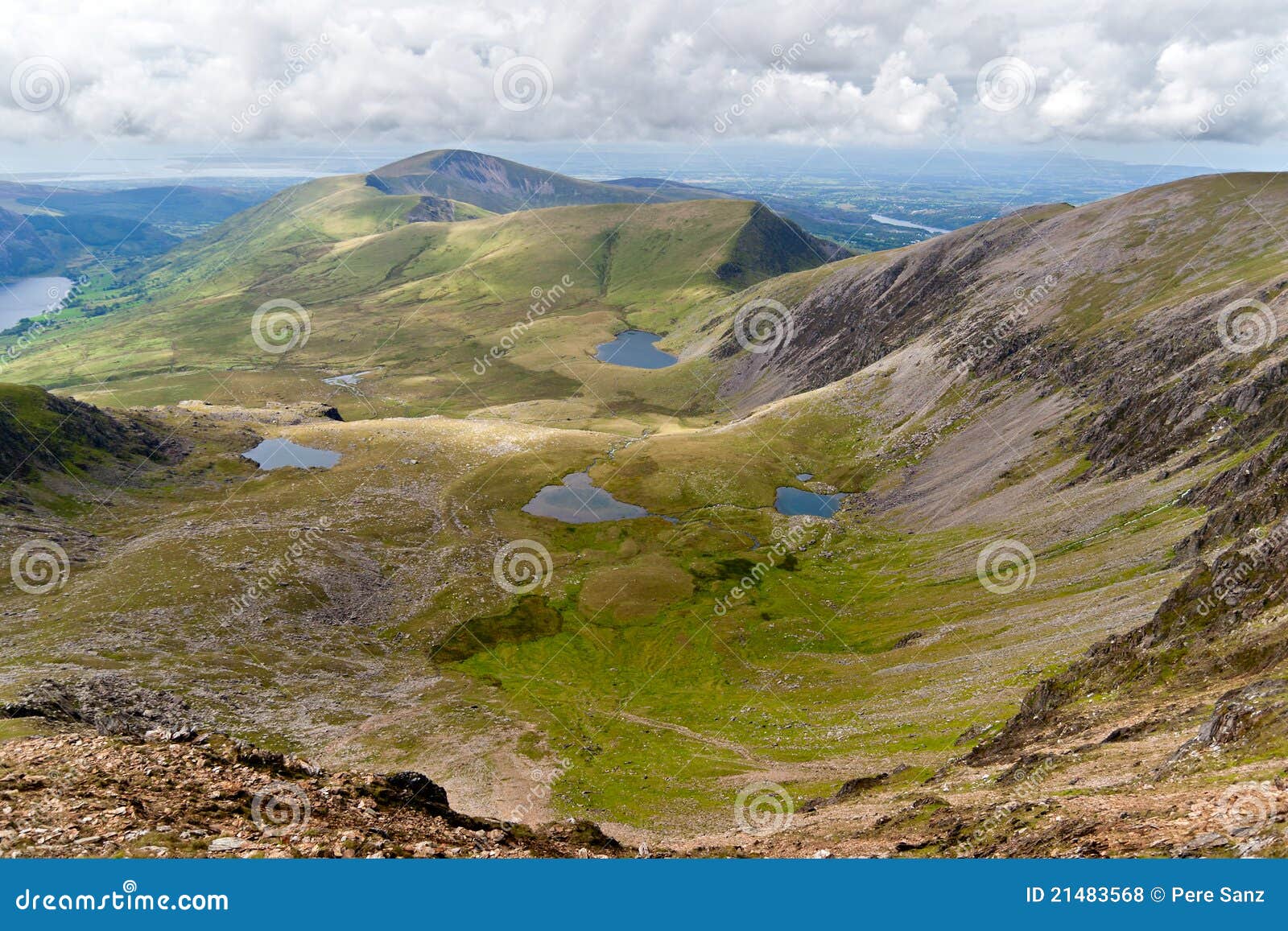 Mountain View from the Snowdon Summit Stock Photo - Image of mountain ...