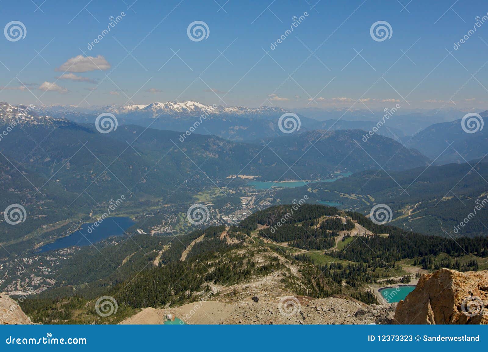 Mountain View Summer Whistler BC CANADA Stock Image - Image of lake ...