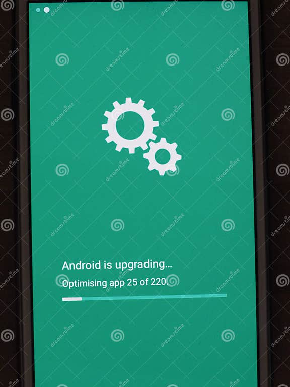 Android Os Installing System Update Editorial Image Image Of Programming Upgrade 99155375
