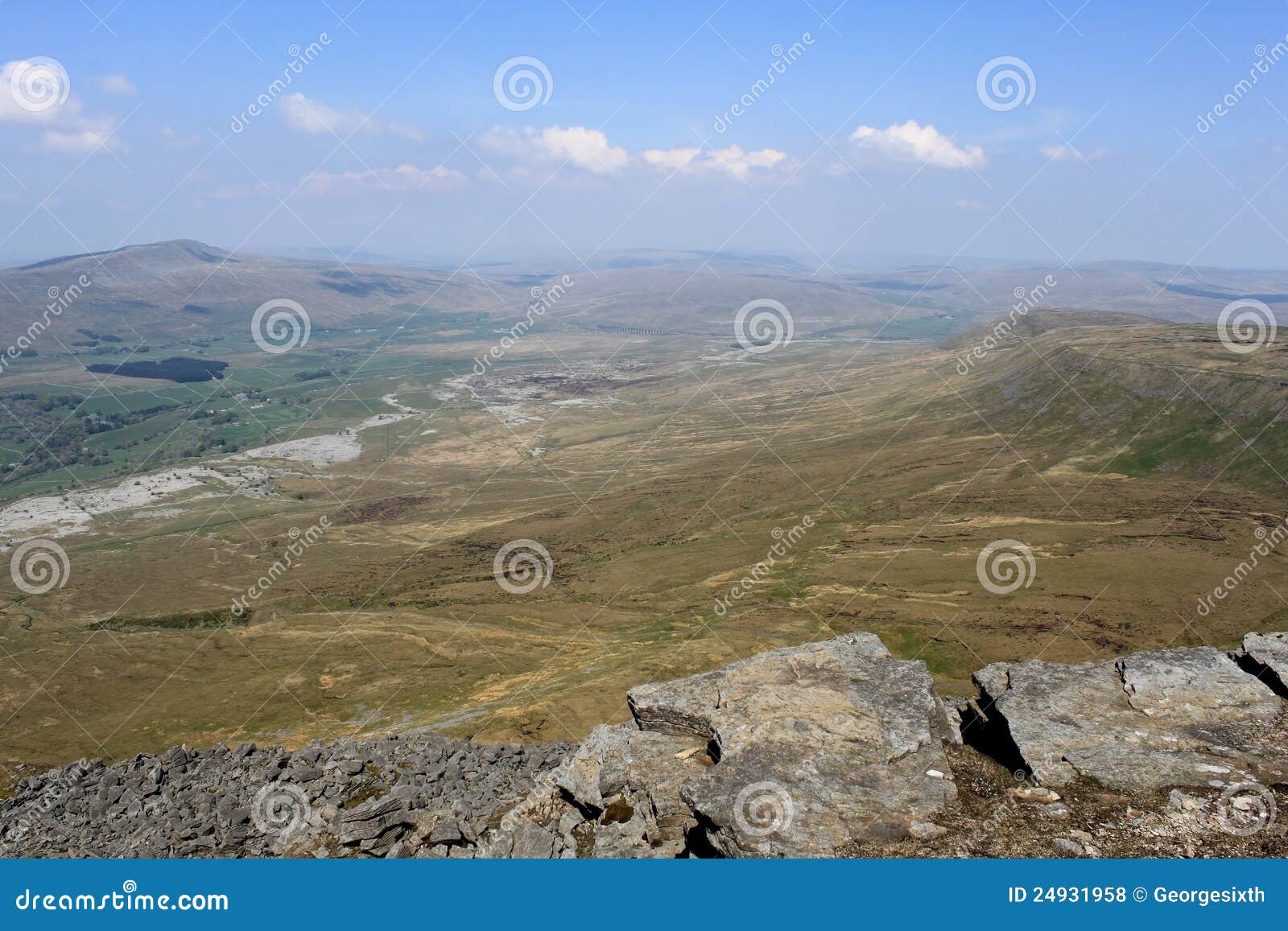 Mountain View Whernside from Ingleborough Stock Photo - Image of ...