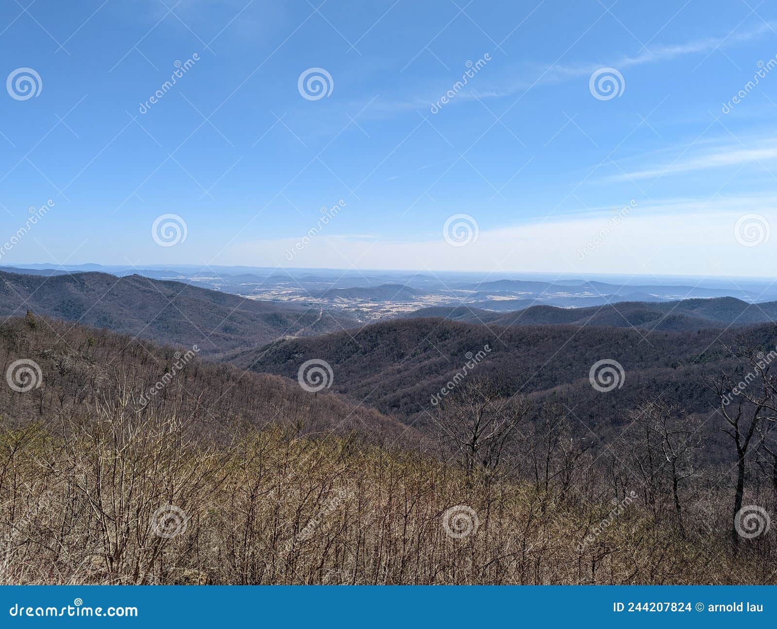 Mountain Views Appalachian Blue Sky Stock Photo - Image of tree ...