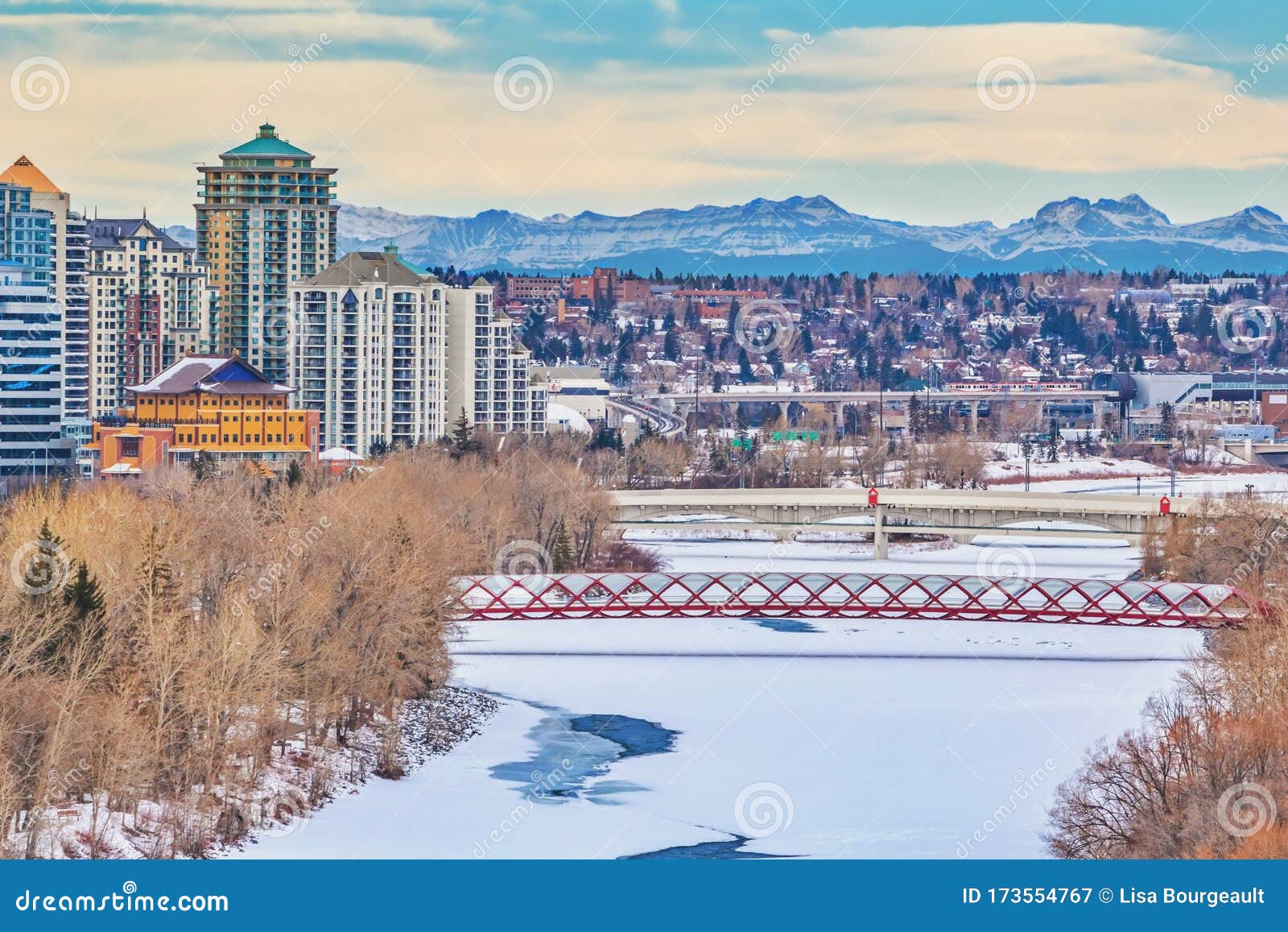 Mountain Views from the City Stock Image - Image of snow, snowy: 173554767