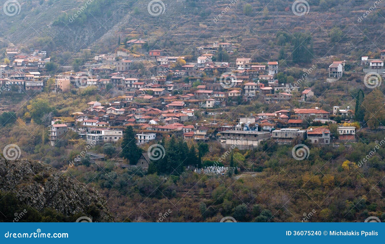 Mountain Village of Alona, Cyprus Stock Photo - Image of travel ...
