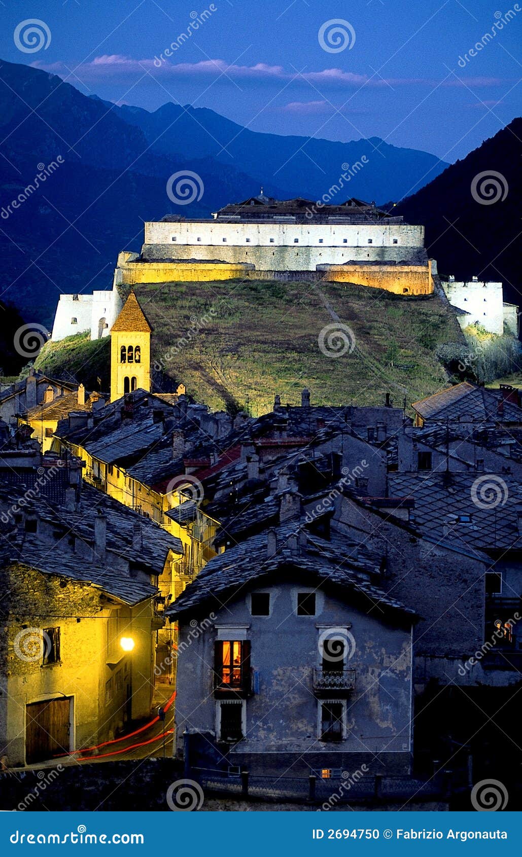Mountain village and fort stock photo. Image of historical - 2694750