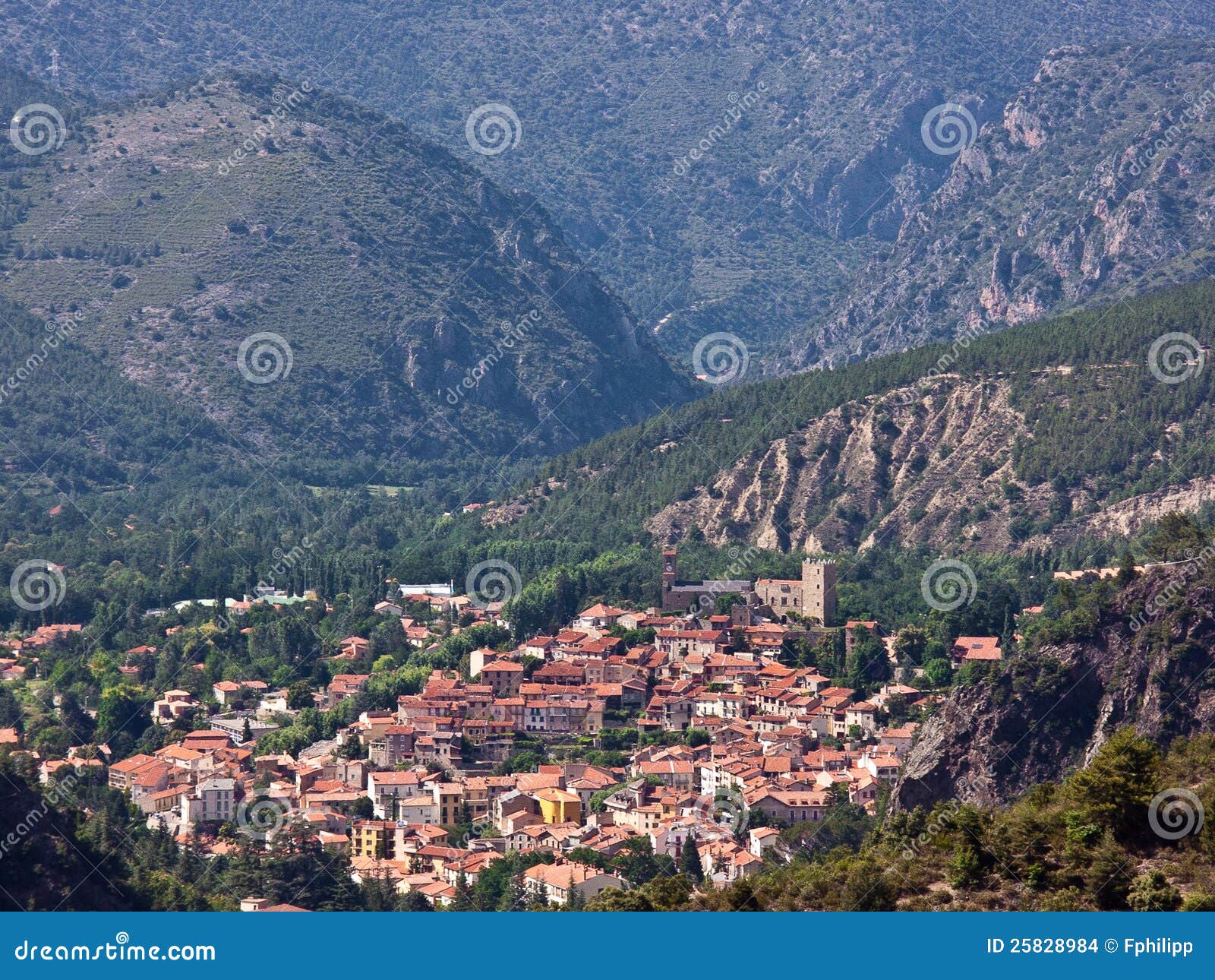 Mountain Village, French Pyrenees Stock Photo - Image of catalonia ...